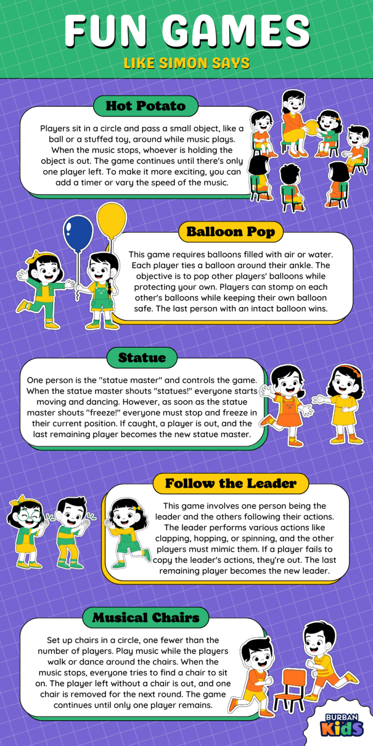 15 Fun Games Like Simon Says for Kids