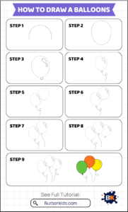 How to Draw Balloons in Simple Steps!