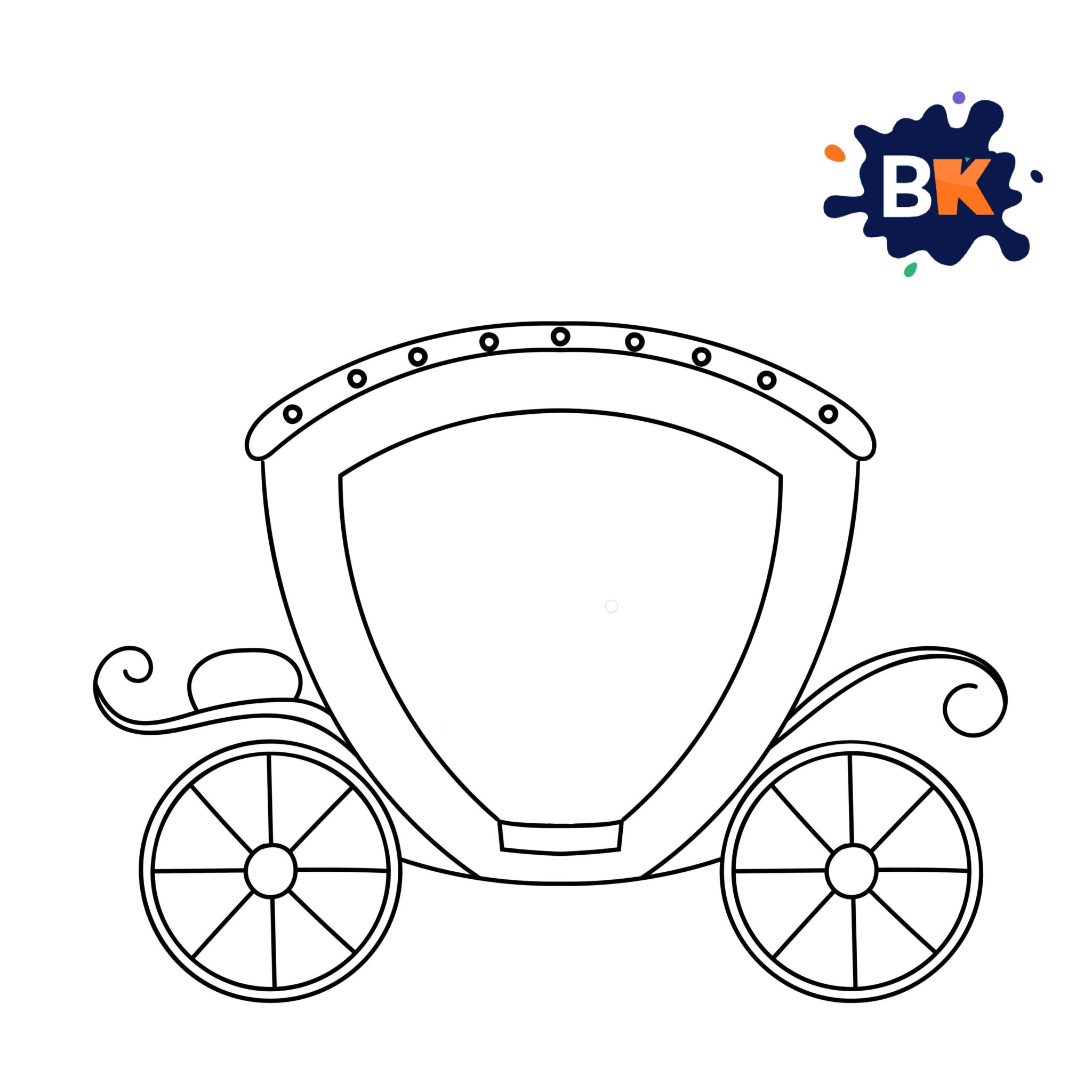 How to Draw a Carriage in Simple and Easy Steps!
