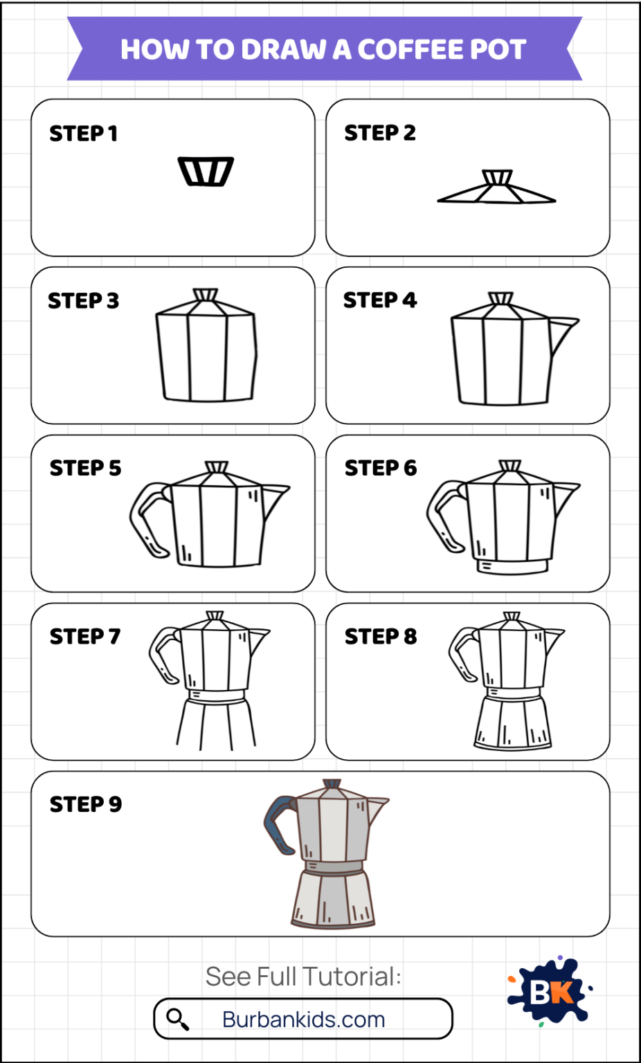 How to Draw a Coffee Pot: Step-by-Step Guide