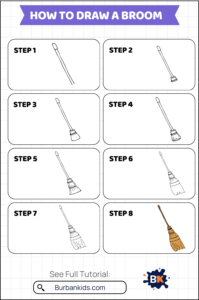 How to Draw a Broom In Easy Steps!