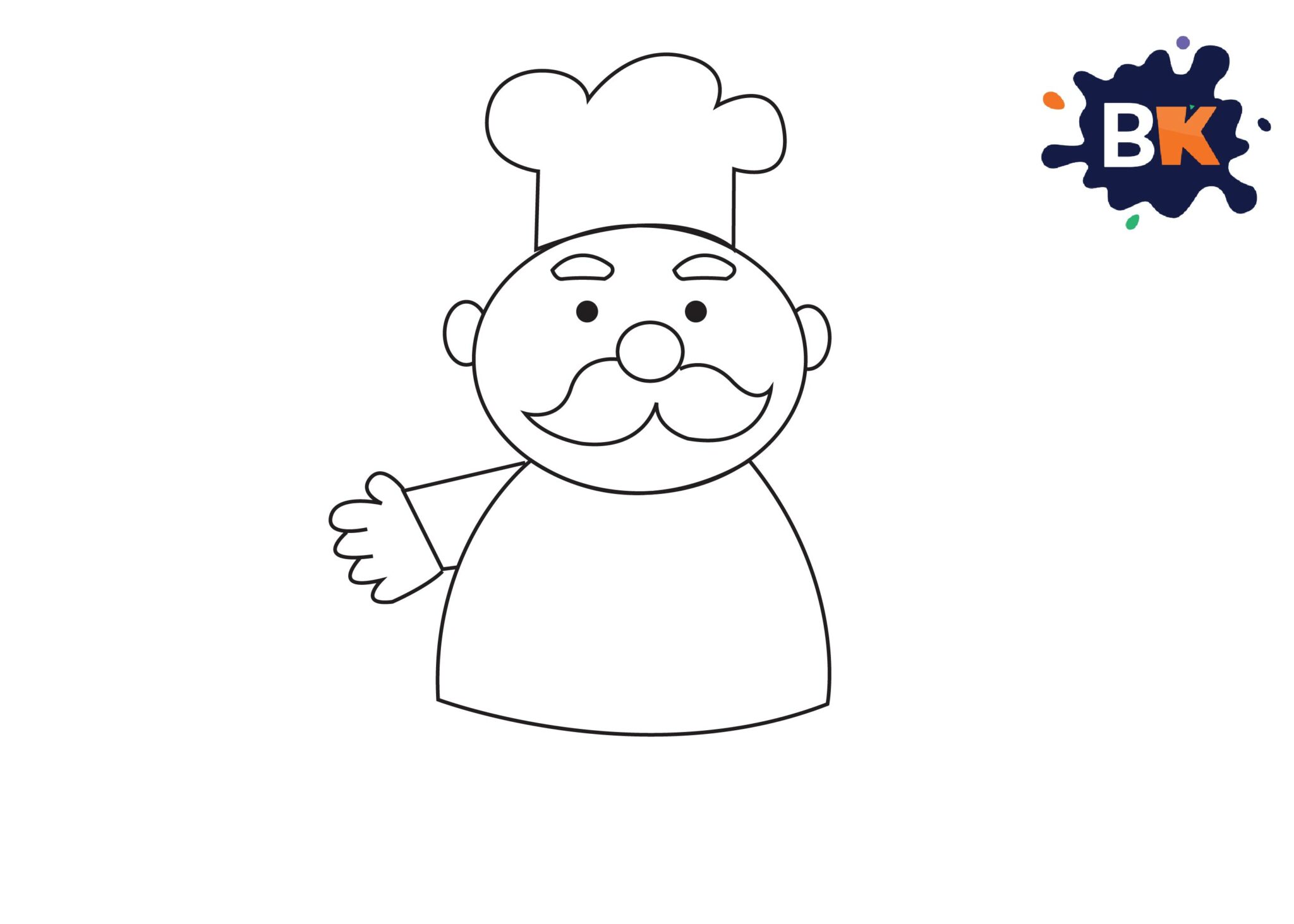 How to Draw a Chef In Easy 10 Steps!