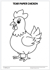 Tear Paper Chicken Printable - Burban Kids: Raising Tomorrow's Leaders ...